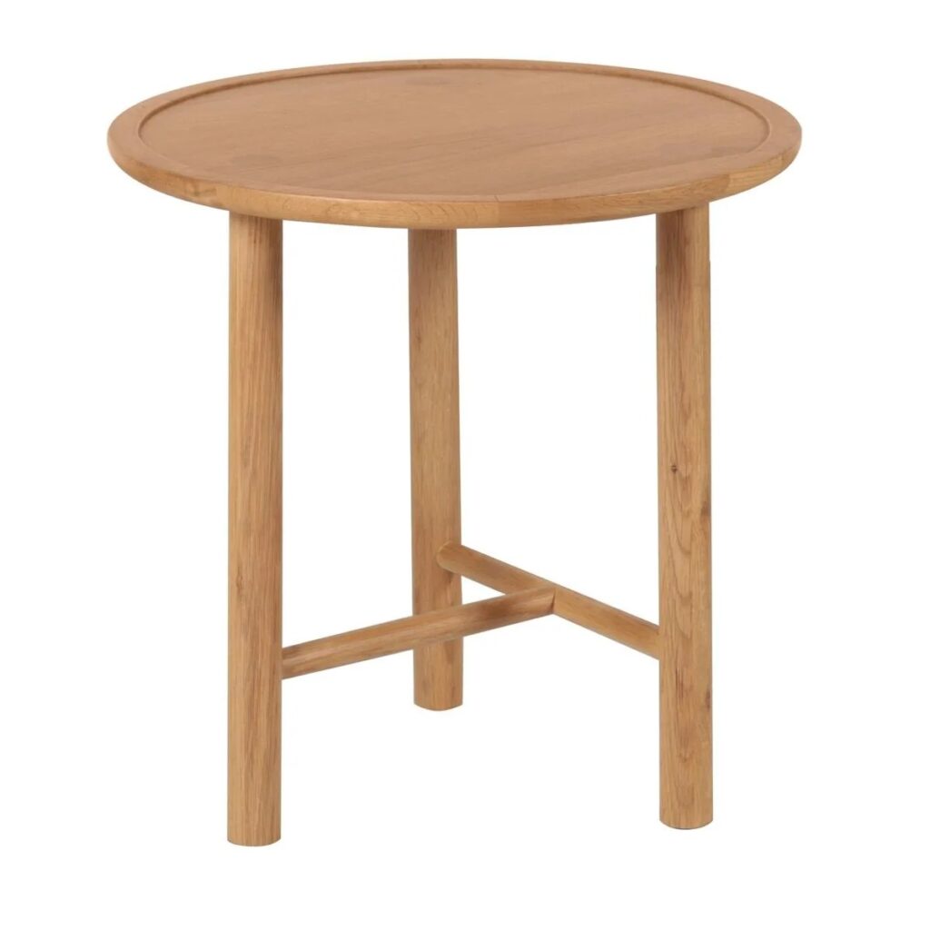 Miba Solid Wood Round Side Table - Opulent Tree